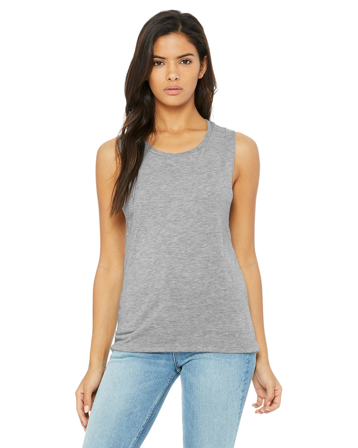 Bella B8803 Women Flowy Scoop Muscle T-Shirt-BigNTallApparel.com