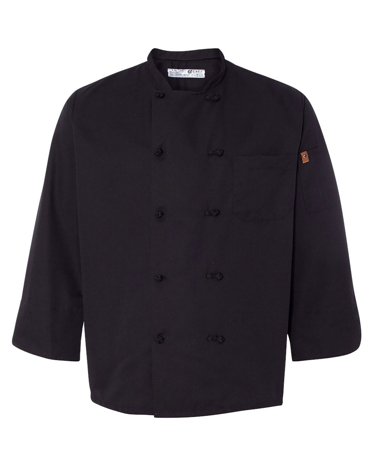 Chef Designs 0427 Black Knot Button Chef Coat – BigNTall