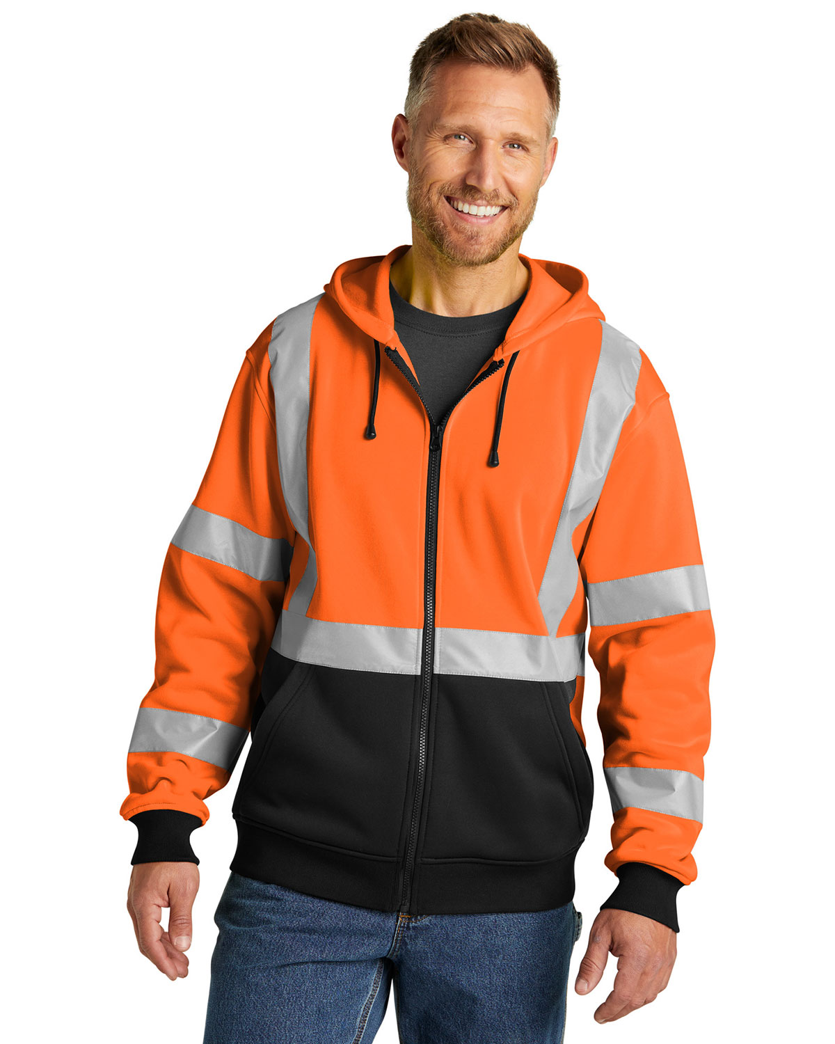 CornerStone A107 Class 3 Heavy-Duty Fleece Full-Zip Hoodie CSF300 ...