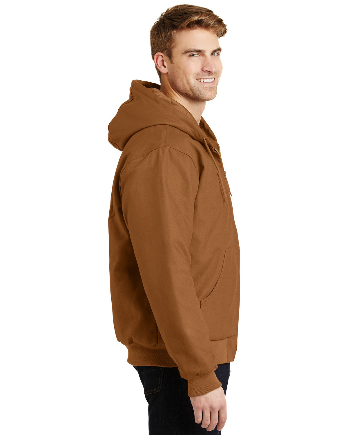 Cornerstone J763H Men Hooded Work Jacket - BigNTallApparel