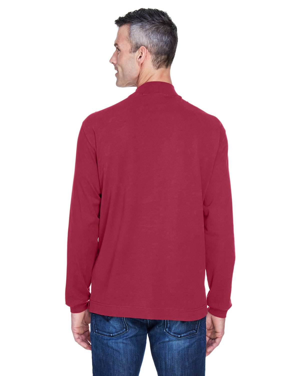 Devon & Jones D420 Men Sueded Cotton Jersey Mock Turtleneck