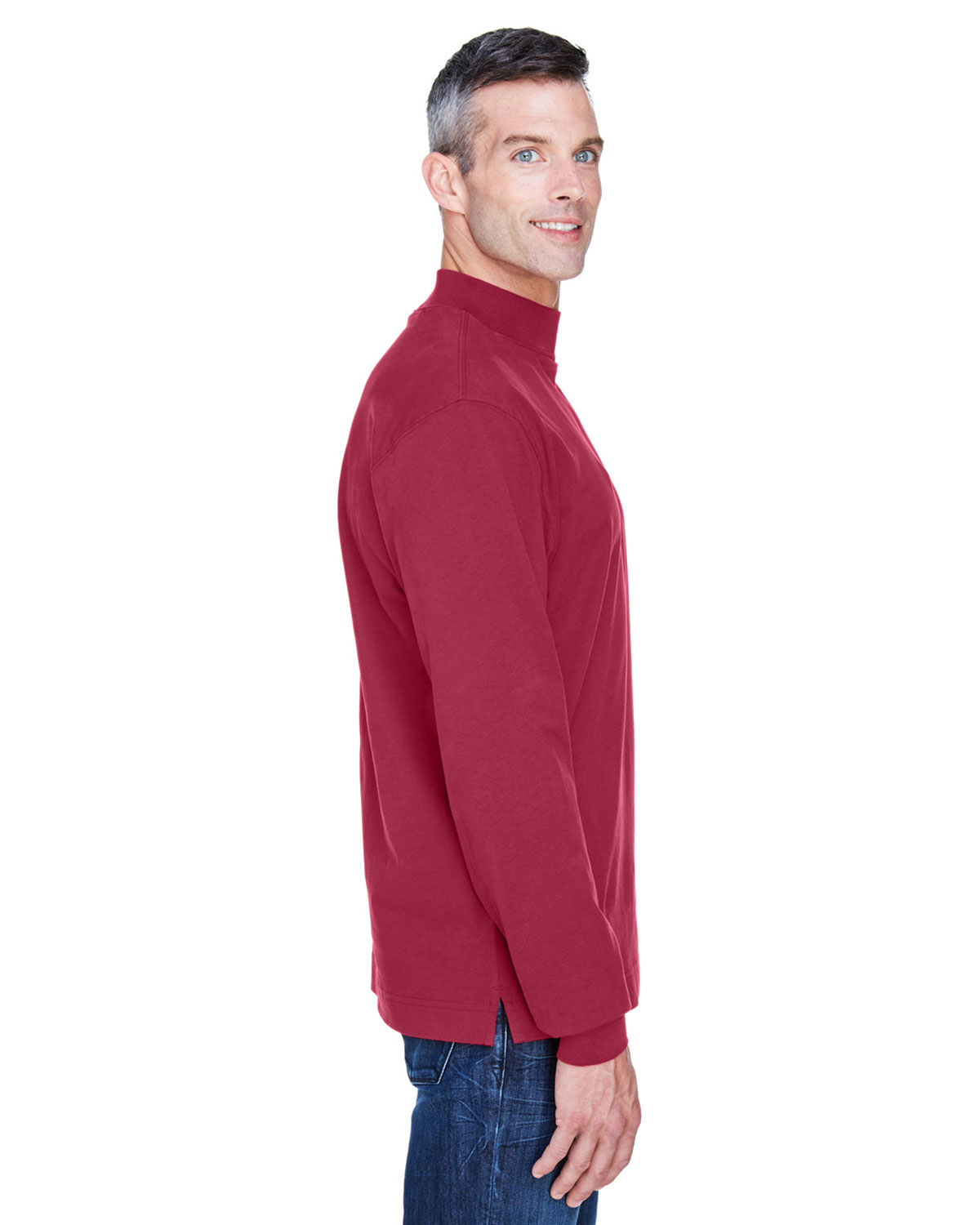 Devon & Jones D420 Men Sueded Cotton Jersey Mock Turtleneck