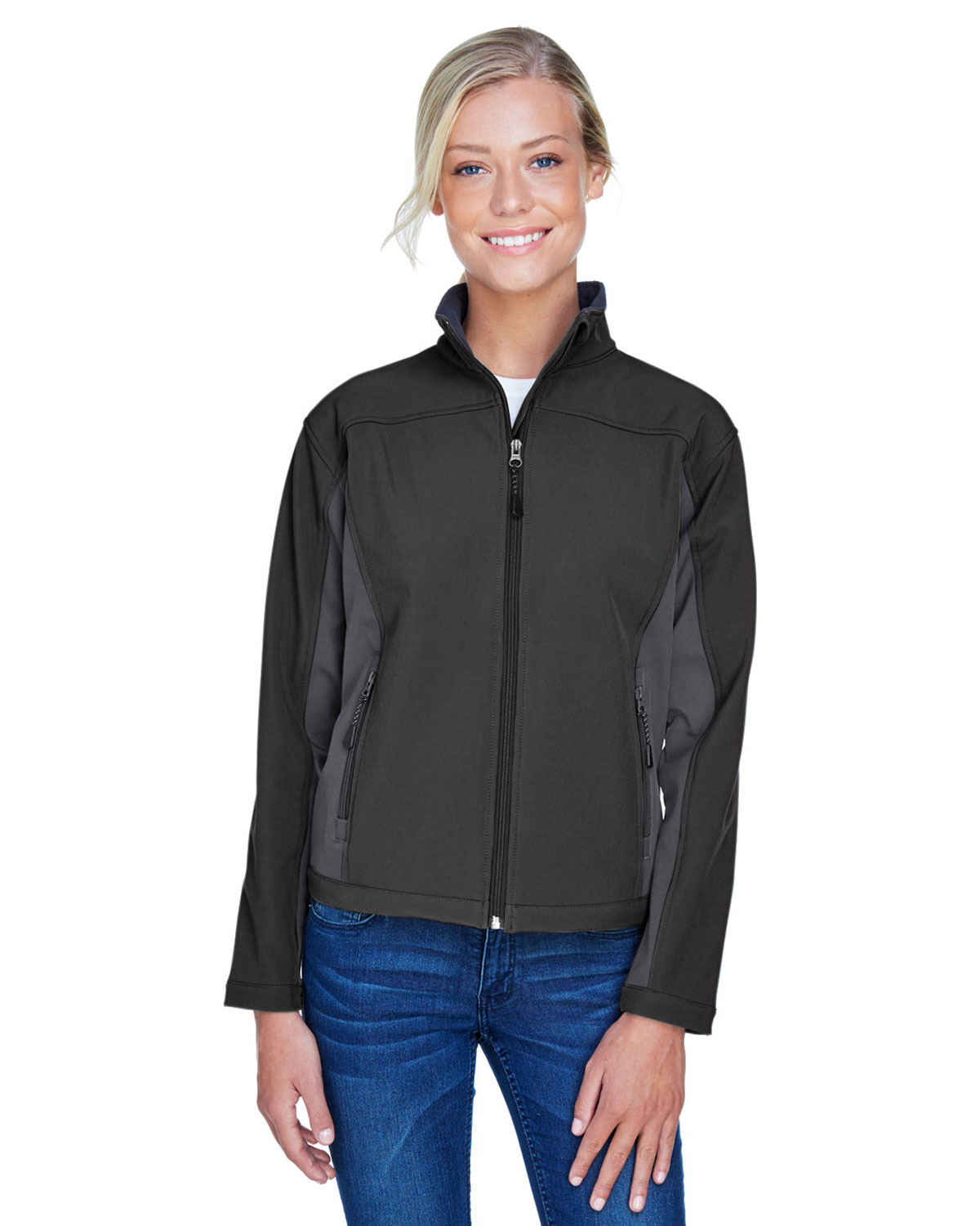 Devon & Jones D997W Women Soft Shell Colorblock Jacket-BigNTallApparel.com