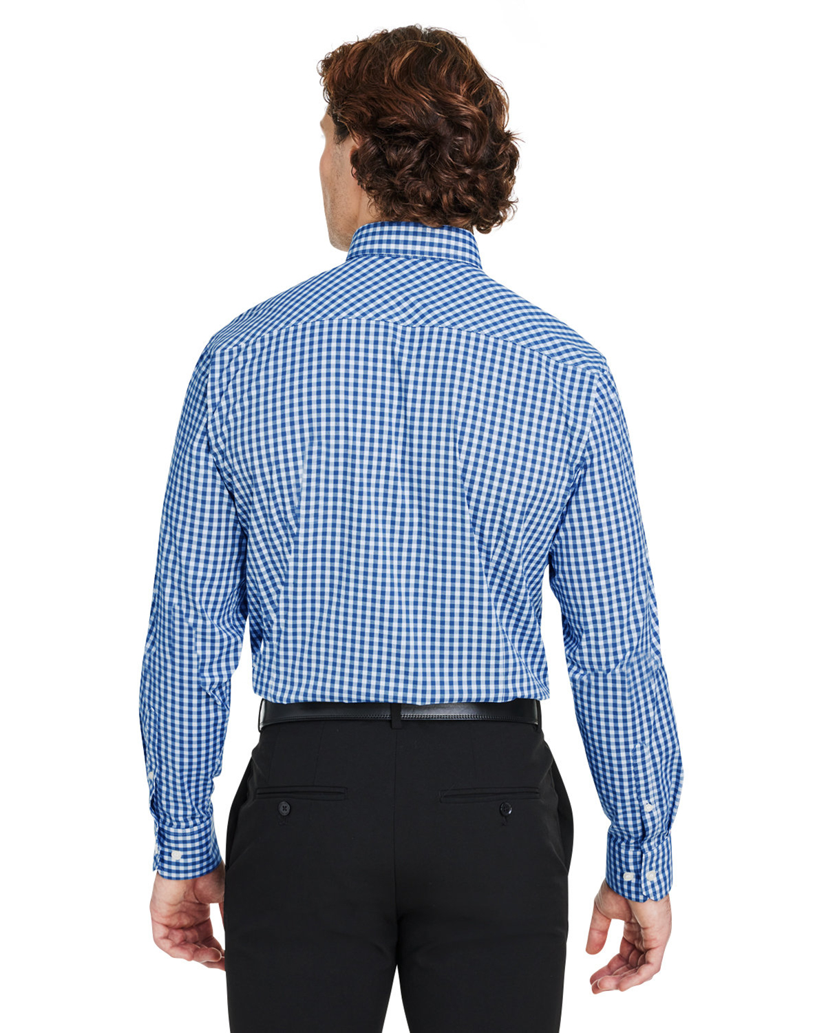 Devon & Jones DG536 CrownLux Performance® Men's Gingham Shirt – BigNTall
