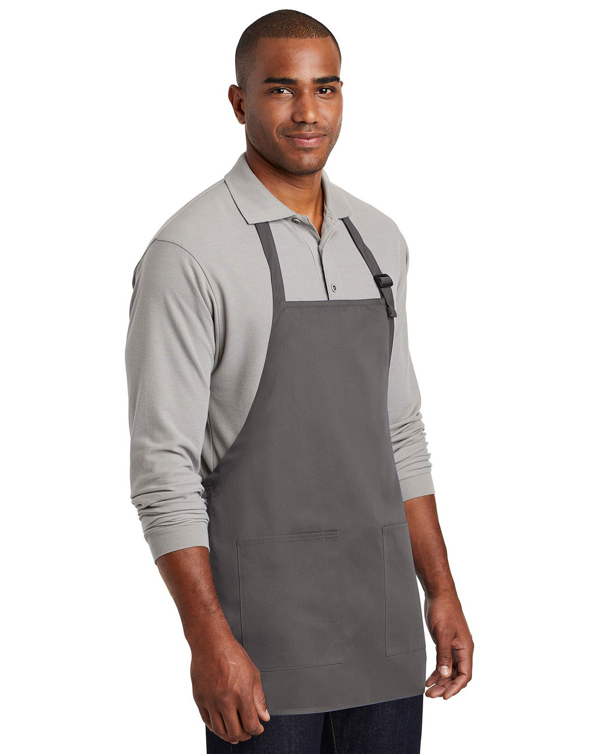 Port Authority Medium-Length Two-Pocket Bib Apron. A601