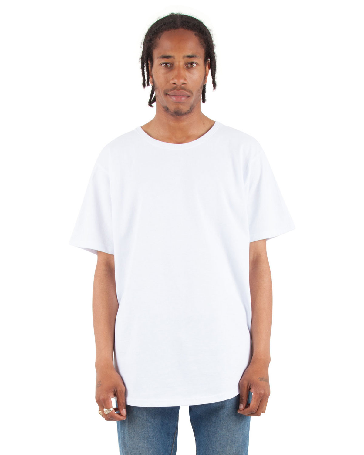 Shaka Wear SHCLT Adult Curved Hem Long T-Shirt – BigNTall