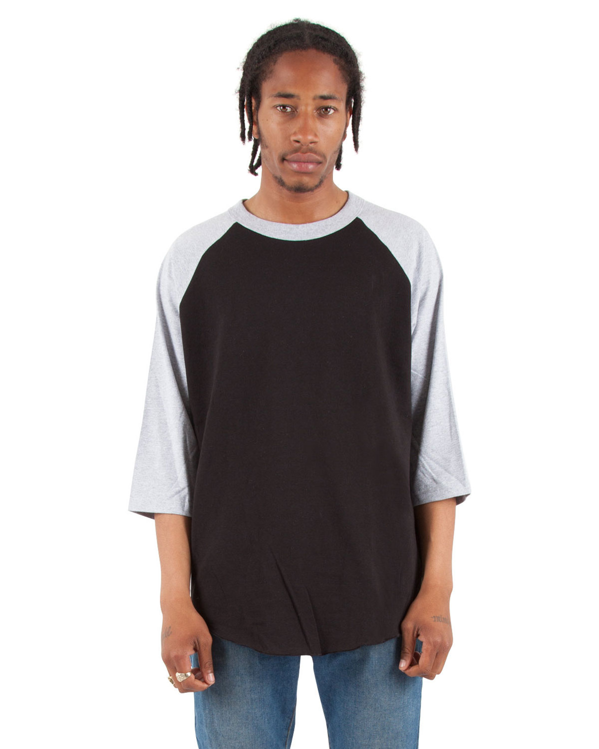 Shaka Wear SHRAG Adult Three-Quarter Sleeve Raglan T-Shirt