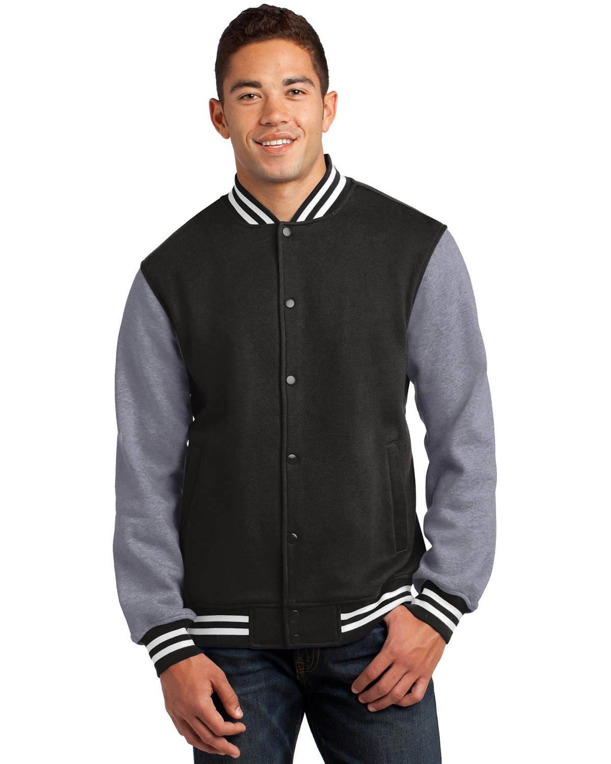 Sport-Tek Fleece Letterman Jacket. ST270 – BigNTall