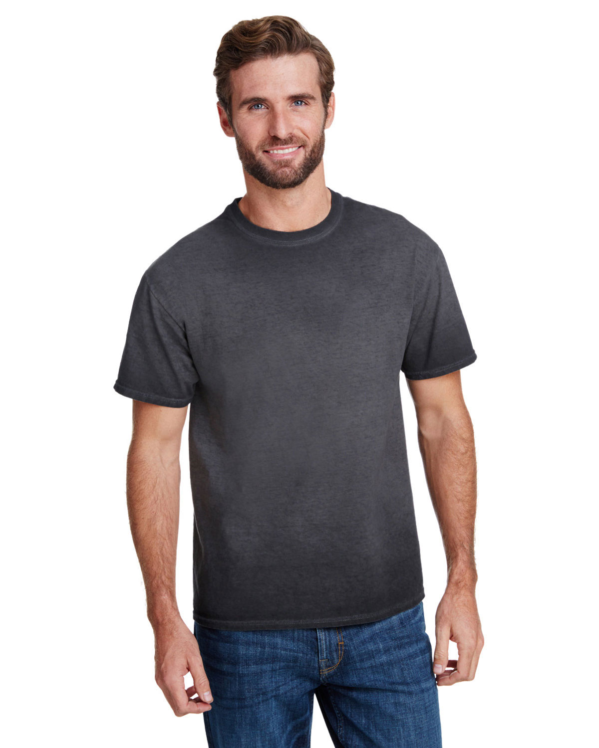 Tie-Dye CD1310 Adult Oil Wash T-Shirt - BigNTallApparel